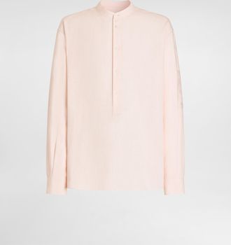 Dolce & Gabbana Hemd Aus Leinen - Mann Hemden Rosa Leinen 41