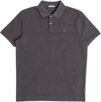 Moncler Homme, Tops, Gris, Taille: 2XL Polo Piqu&eacute;