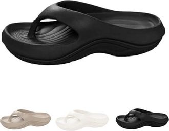 Generic Tongs orthop&eacute;diques avec soutien de la vo&ucirc;te plantaire pour femme, sandales orthop&eacute;diques confortables pour l&eacute;t&eacute;, la plage, la piscine, Noir, 10 UK Wi