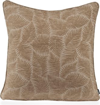 H.O.C.K. Nelly Kissen inkl. Füllung Dekokissen und Hocker in verschiedenen Größen und Farben mit Blätter-Motiv (60x60cm, Taupe/beige)