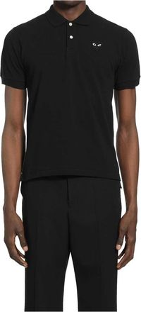 Comme Des Gar&ccedil;ons Homme, Tops, Noir, Taille: S Polo Heart Cotton Piqu&eacute;