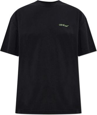 Off-white Femme, Tops, Noir, Taille: 36 FR Logo T-Shirt