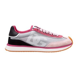 Dolce & Gabbana Grau/Rosa Drachen Sneakers - - Shoes - Damen - Mehrfarbig - 37 1/2 EU