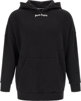 Palm Angels Homme, Sweatshirts et sweats &agrave; capuche, Noir, Taille: S Classic Logo Over Sweat &agrave; capuche