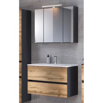 Casa home24 Badezimmerset I 2-teilig 100cm Multicolor/Wotaneiche Dekor