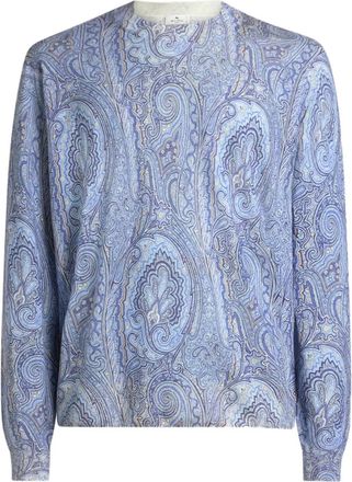 Etro pull à fleurs - Bleu