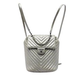 Chanel Pre-owned Vintage Quilted Calfskin Backpack - - Pre-owned - Damen - Grau - ONE SIZE