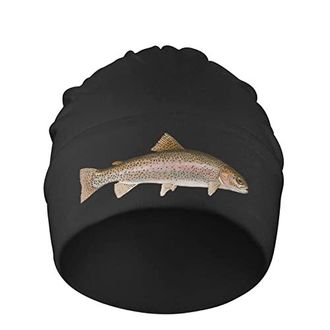 Generic Femme Homme Bonnet &Agrave; Revers P&ecirc;che &Agrave; La Truite Amusante Bonnet dhiver Classique Hiver Chapeaux Doux Bonnets De Ski pour Hiver Patinage Ski