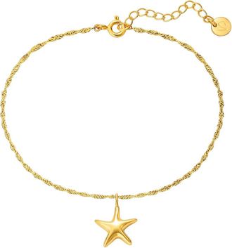 Glanzst&uuml;cke M&uuml;nchen Armband - Sterling Silber Armband Seestern - Gr. ONESIZE - in Gold - f&uuml;r Damen