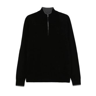 Michael Kors Schwarzer Wollpullover mit Logo-Stickerei - - Sweatshirts & Hoodies - Herren - Schwarzk - 2XL