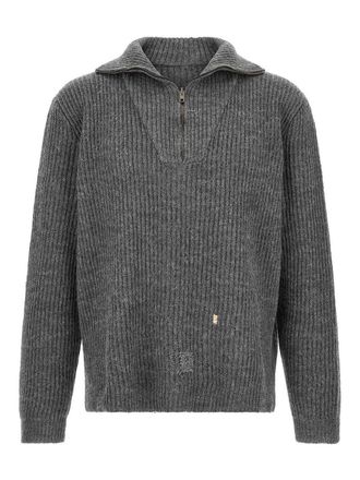 Maison Margiela Pull Col Rond - Gris