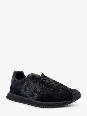 Dolce & Gabbana Mens Sneakers Cushion Nylon-Suede Black Trainers Nylon/suede