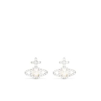 Vivienne Westwood Femme, Accessoires, Gris, Taille: ONE Size Olympia Pearl Earrings