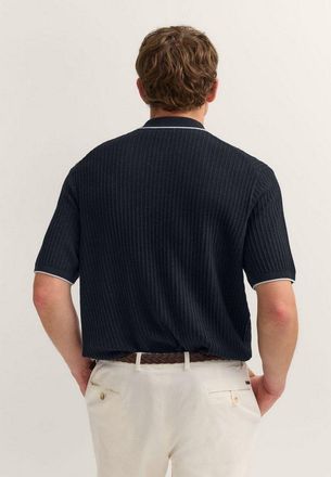 Bugatti Poloshirt kurzarm gestrickt in Regular Fit
