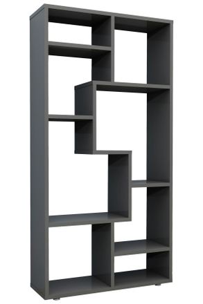 MID.YOU Mid.you Regal, Anthrazit, Holzwerkstoff, 58x116x20 cm, stehend, Wohnzimmer, Regale, B&uuml;cherregale