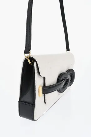 Amato Daniele Canvas Shoulder Bag NODO with Leather Detail Amato Daniele