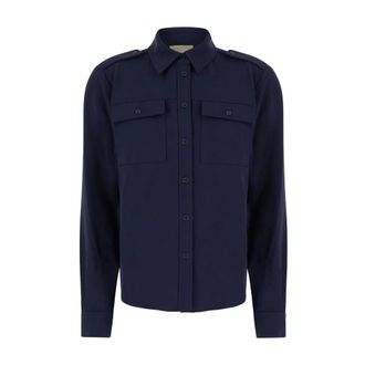 Michael Kors Anliegendes Army Hemd - - Blouses & Shirts - Damen - Blau - XL