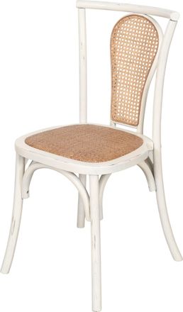 Biscottini International Vintage-K&uuml;chenstuhl aus Eschenholz und Rattan, 44 x 46 x 88 cm, Esszimmerstuhl, K&uuml;chenst&uuml;hle, Esszimmerst&uuml;hle aus Holz und Wien-Stroh, St&uuml;hle f&uuml;r den 