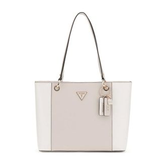 Guess Femme, Sacs, Blanc, Taille: ONE Size Petit Sac Satchel Off White/Taupe