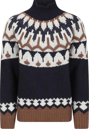 Ermanno Scervino Femme, Pulls, Multicolore, Taille: 36 FR Pull &agrave; col roul&eacute;