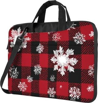 Generic Housse de protection antichoc pour ordinateur portable de 15,6 avec bandoulière - Motif flocons de neige - Pour homme et femme, multicolore, 15.6 inch