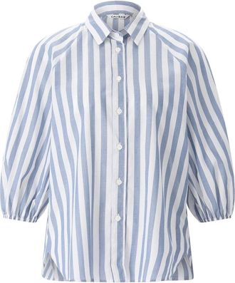 Caliban Femme, Blouses et Chemises, Multicolore, Taille: 42 FR Chemise en coton ray&eacute;