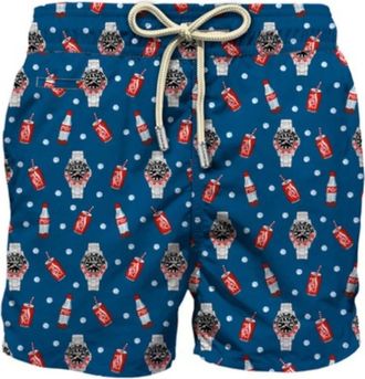 MC2 Saint Barth Homme, Maillots de bain, Multicolore, Taille: S Lighting Swim Shorts