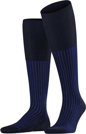 Falke Oxford Stripe M Kh coton fantaisie 1 paire, Chaussettes longues Homme, Bleu Space Blue 6116, 41-42