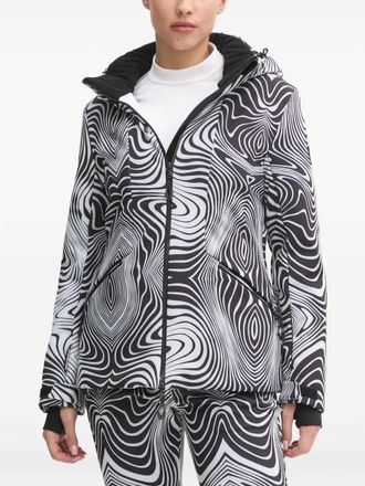 Emporio Armani Skijacke mit Print - Schwarz