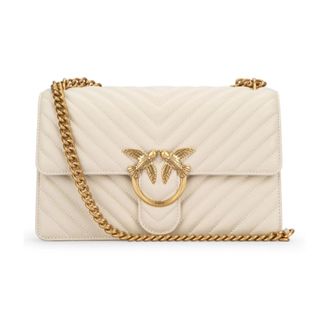 Pinko Pinko, Femme, Sacs, Beige, Taille: ONE Size Classic Love Bag One Chevron