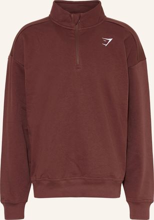 Gymshark Gymshark Sweat-Troyer Crest braun