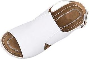 Generic Sandales &agrave; bout ouvert pour femme - Style d&eacute;contract&eacute; et &eacute;l&eacute;gant - Couleur unie - Confortables et respirantes - Coupe large - Sandales compens&eacute;es d&eacute;t&eacute;