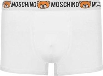 Moschino Homme, Sous-v&ecirc;tements, Blanc, Taille: XL Teddy Elastic Band set of 2 boxers