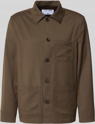 Filippa K Regular Fit Hemdjacke mit Woll-Anteil
