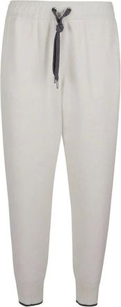 Brunello Cucinelli Femme, Pantalons, Blanc, Taille: 42 FR Pantalons de survêtement