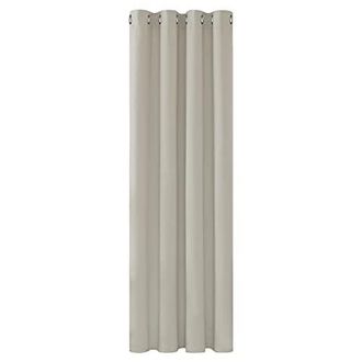 Deconovo Rideaux Occultants Isolant Thermique Anti Froid, 132x160 CM (Largeur x Hauteur), Rideaux pour Salon et Chambre, Design Moderne à Oeillets, Beige, 1Piè