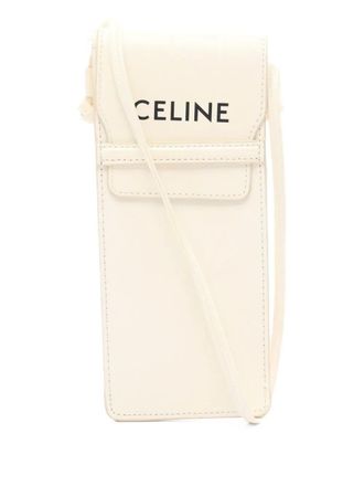 Celine porte-monnaie à logo imprimé (années 2010) - Blanc