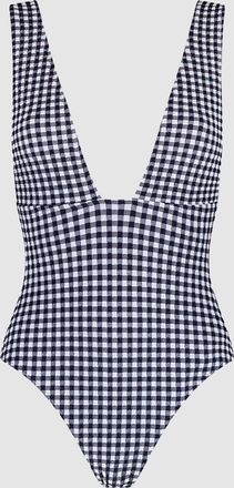 Anja Maillot de Bain Le Plongeant Vichy Marine