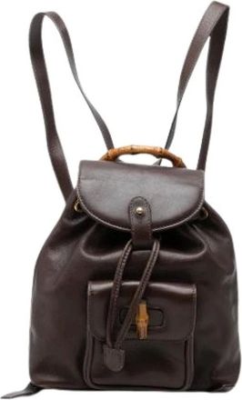 Gucci Pre-owned Mini Backpack - Femme - Pre-owned - Brun - Taille: ONE Size