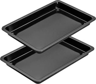 Dr. Oetker Dr Oetker 9929550 Lot de 2 plats &agrave; four, Cuisson pizza four, Plat de cuisson, Plaque &agrave; p&acirc;tisserie, Plat four, Pizza, Plaque p&acirc;tisserie, Acier, Email, 