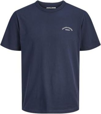 Jack & Jones Tee SS Crew Neck Jjcollege T-Shirt &agrave; col Rond avec Logo, Blazer Bleu Marine, XL Hommes