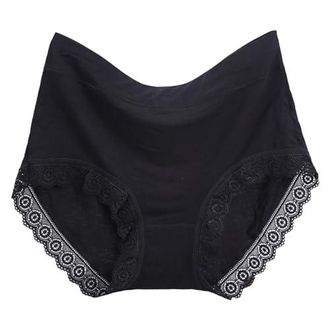 Generic Culotte pour Femme Gainante, sous-vêtements solidess, Grande Taille, Taille mi-Haute, Confortables et Respirants, Slips pour mères âgées (Black, XXL)