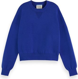 Scotch & Soda Damen Compact Knitted Relaxed Pullover Sweater, Electric Blue 0704, M EU