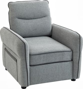 HOMCOM 1-Sitzer-Sofa, Wohnzimmersofa in &auml;gyptischem Samt 80 cm, gepolsterte Sitzfl&auml;che und R&uuml;ckenlehne, Seitentasche, moderner Stil, Sofa f&uuml;r Schlafzimmer, W