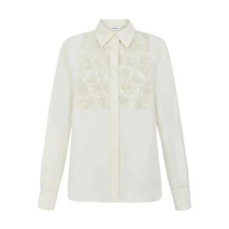 P.A.R.O.S.H. Raisaa25 Paillettenhemd - - Blouses & Shirts - Damen - Beige - L