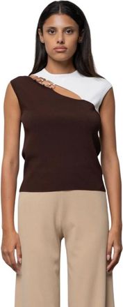 Kaos Kaos, Femme, Tops, Multicolore, Taille: 36 FR Top d&eacute;coup&eacute;