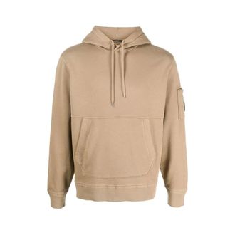 C.P. Company Baumwoll-Fleece-Hoodie mit K&auml;ngurutasche - - Sweatshirts & Hoodies - Herren - Braun - L