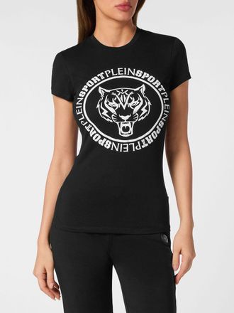 Plein Sport T-shirt slim fit en jersey &agrave; imprim&eacute; logo contrastant