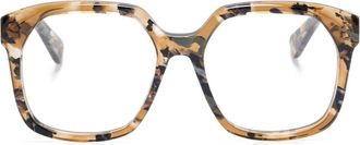 Chloé Brille mit eckigem Gestell - Braun