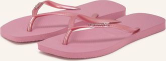 Havaianas Zehentrenner Slim Square Logo Metallic rosa